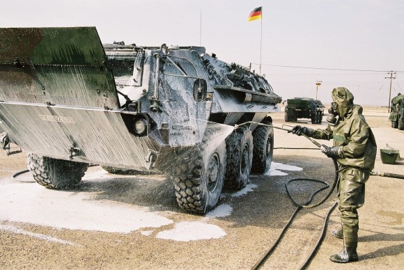 Armoured NBC reconnaissance vehicle in use in Kuwait
