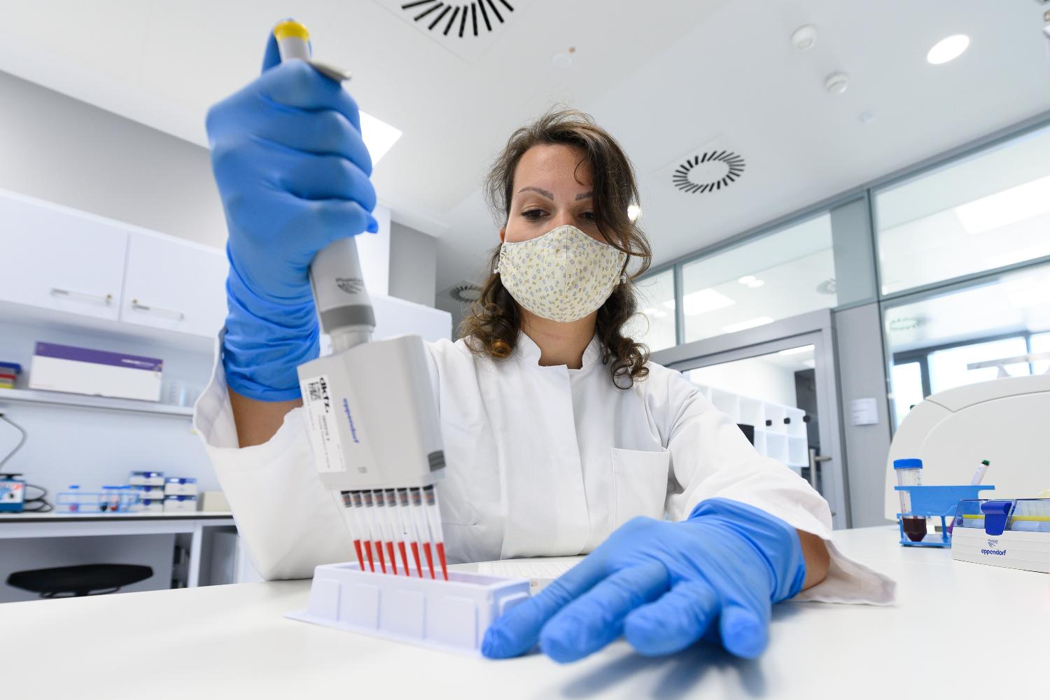 Technician at work/cancer research