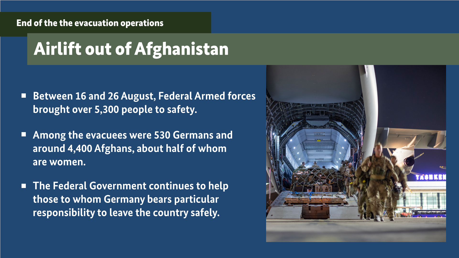 Afghanistan – support for German nationals and vulnerable people