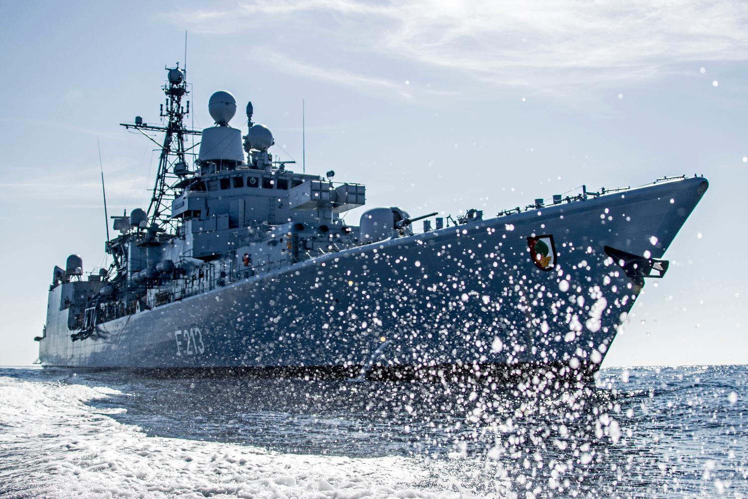 Deutsche Fregatte im Mittelmeer