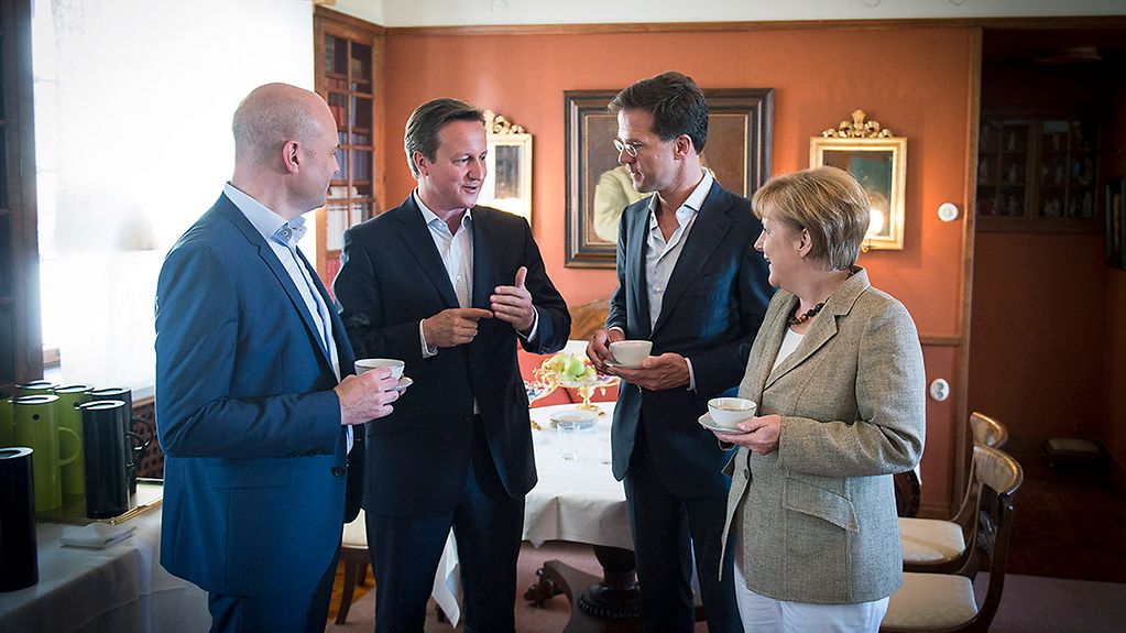 Harpsund, 09.06.14: Sweden's Prime Miniister Fredrik Reinfeldt invited ...